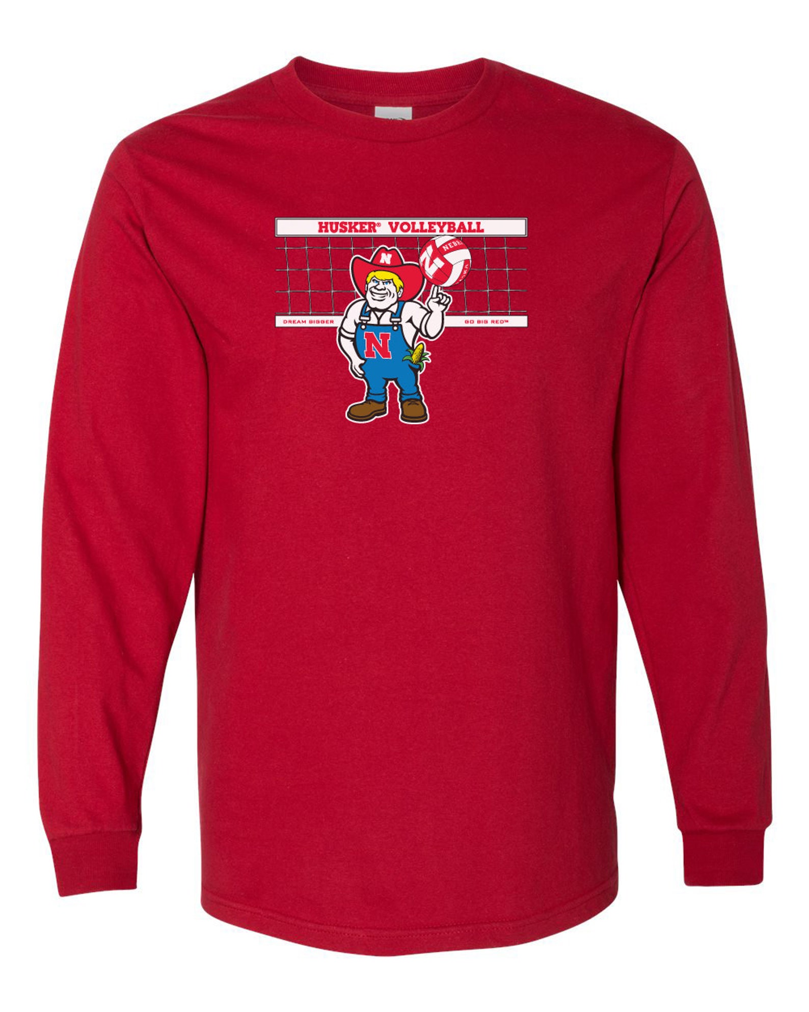 Nebraska Huskers Volleyball Tee Shirt | Long Sleeve Herbie Husker ...