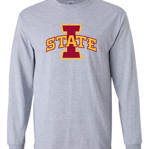 Iowa State Cyclones Tee Shirt Long Sleeve | I-STATE Logo | Iowa State ...