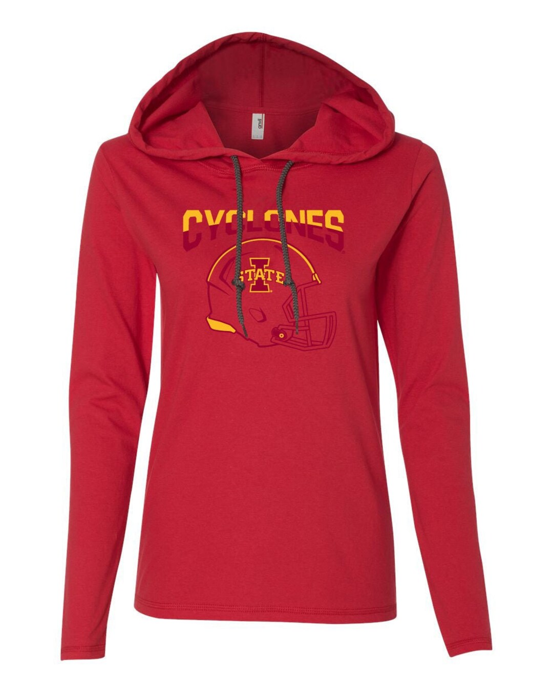 Womens Iowa State Cyclones Tshirt With Hood Football Helmet ISU ...