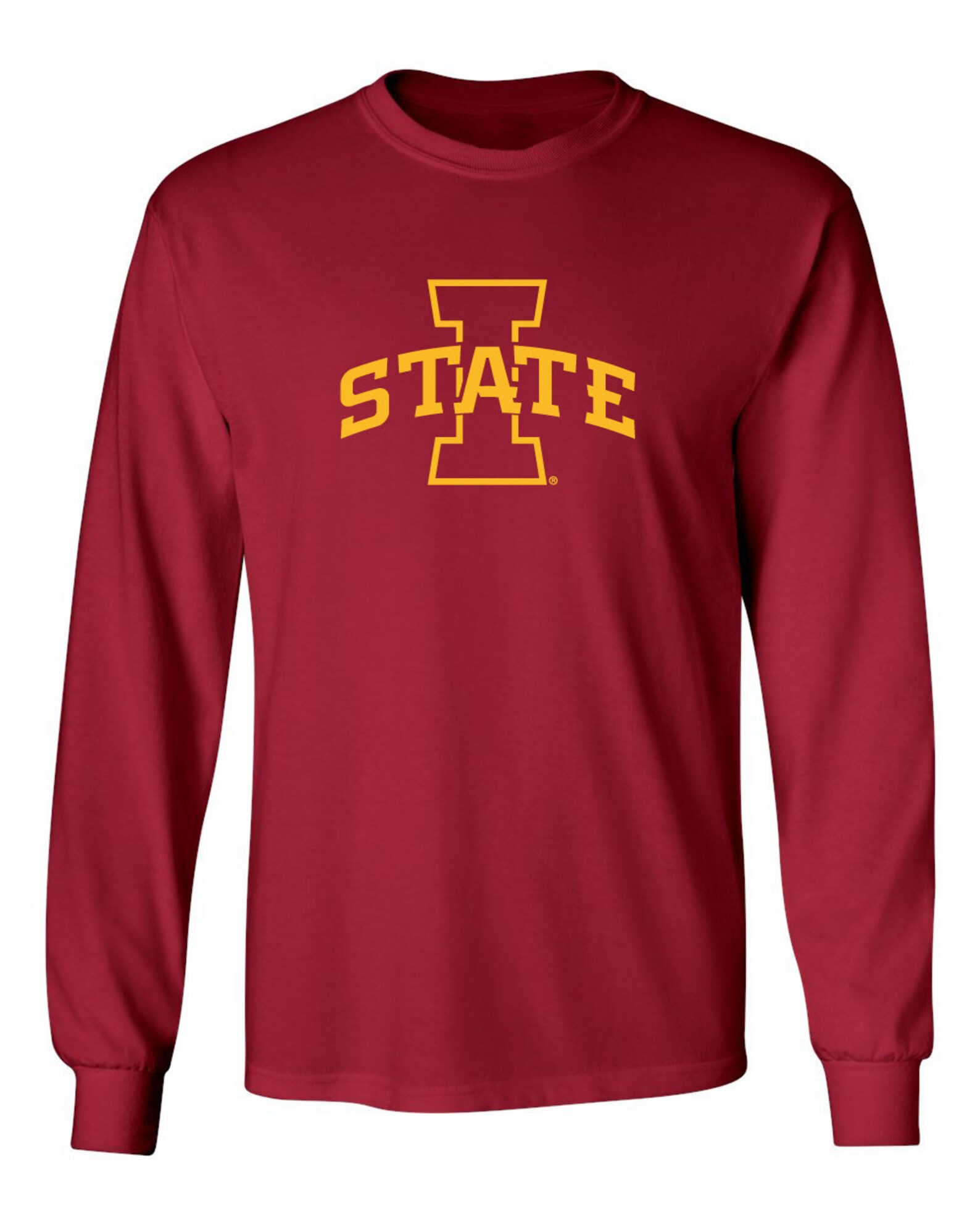 Iowa State Cyclones Tee Shirt Long Sleeve I-STATE Logo Iowa State ...