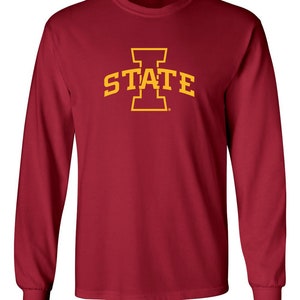 Iowa State Cyclones Tee Shirt Long Sleeve | I-STATE Logo | Iowa State ...