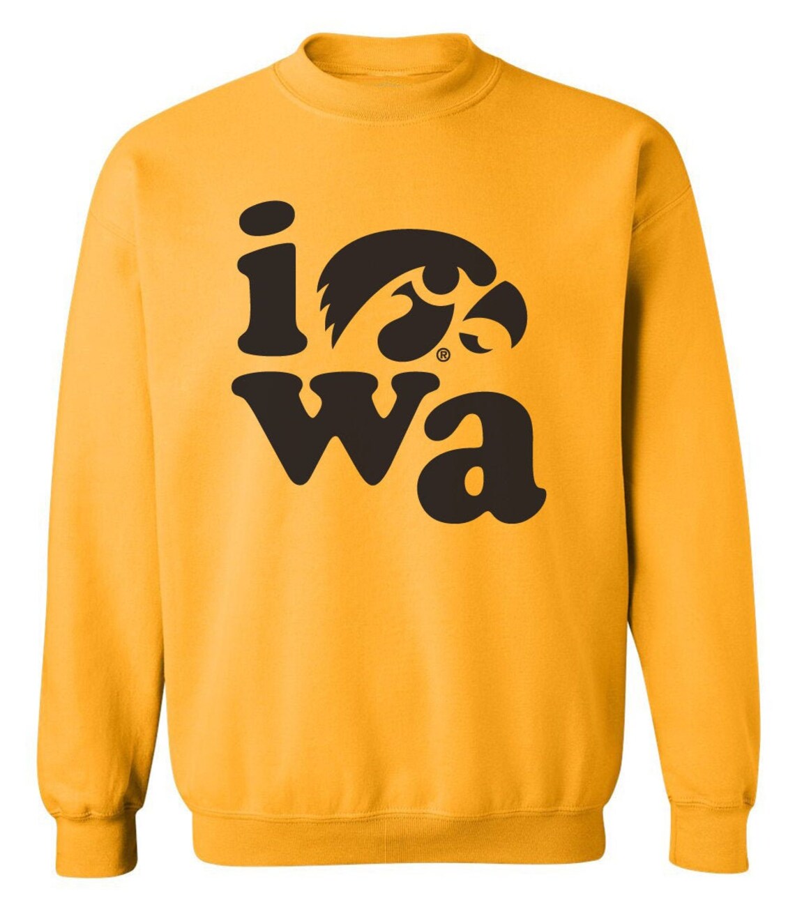Iowa Hawkeyes Sweatshirt | Iowa Stacked | Iowa Hawkeye Crewneck Fleece ...