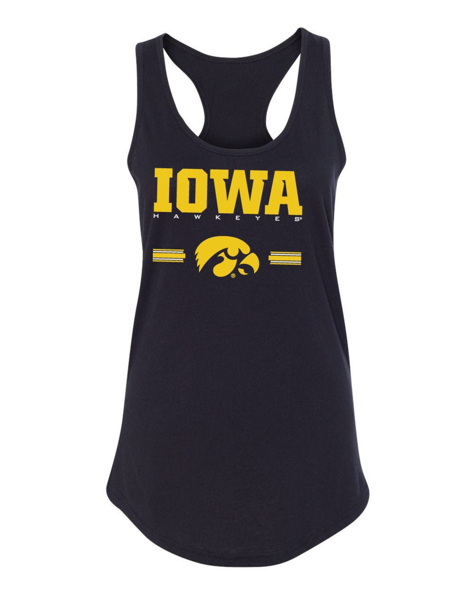 Iowa Hawkeyes Tank Top Block Iowa Hawks Tee Hawkeye Racerback Tanktop ...