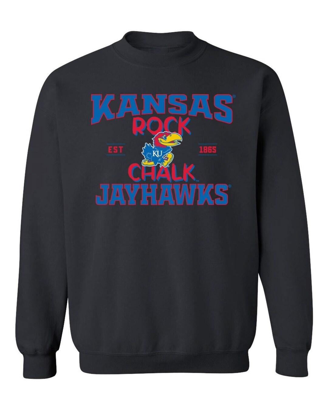 Kansas Jayhawks Sweatshirt | Rock Chalk | Jayhawks Crewneck | Kansas ...
