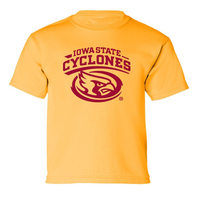 Iowa State Cyclones Youth T-shirt Cy Mascot Swirl Kids ISU - Etsy