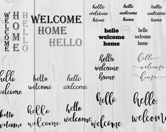 Hello Front Door Decal SVG - Etsy