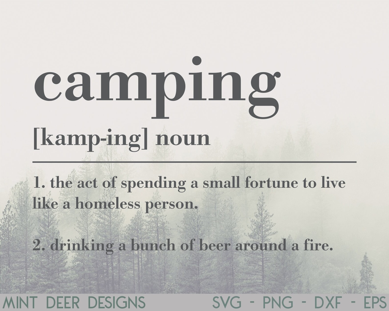 Camping Definition SVG Camping SVG Definitions - Etsy