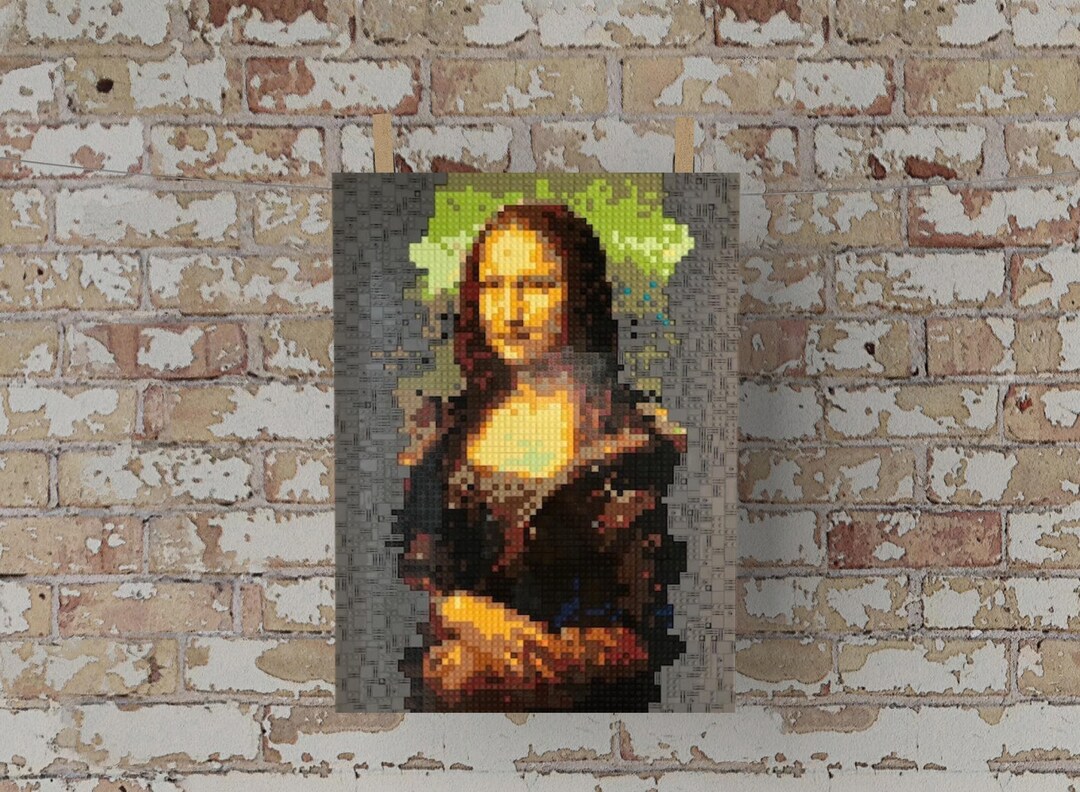 Mona Lisa Custom LEGO® Art Replicas Mural Mona Lisa LEGO Mosaic Mona ...