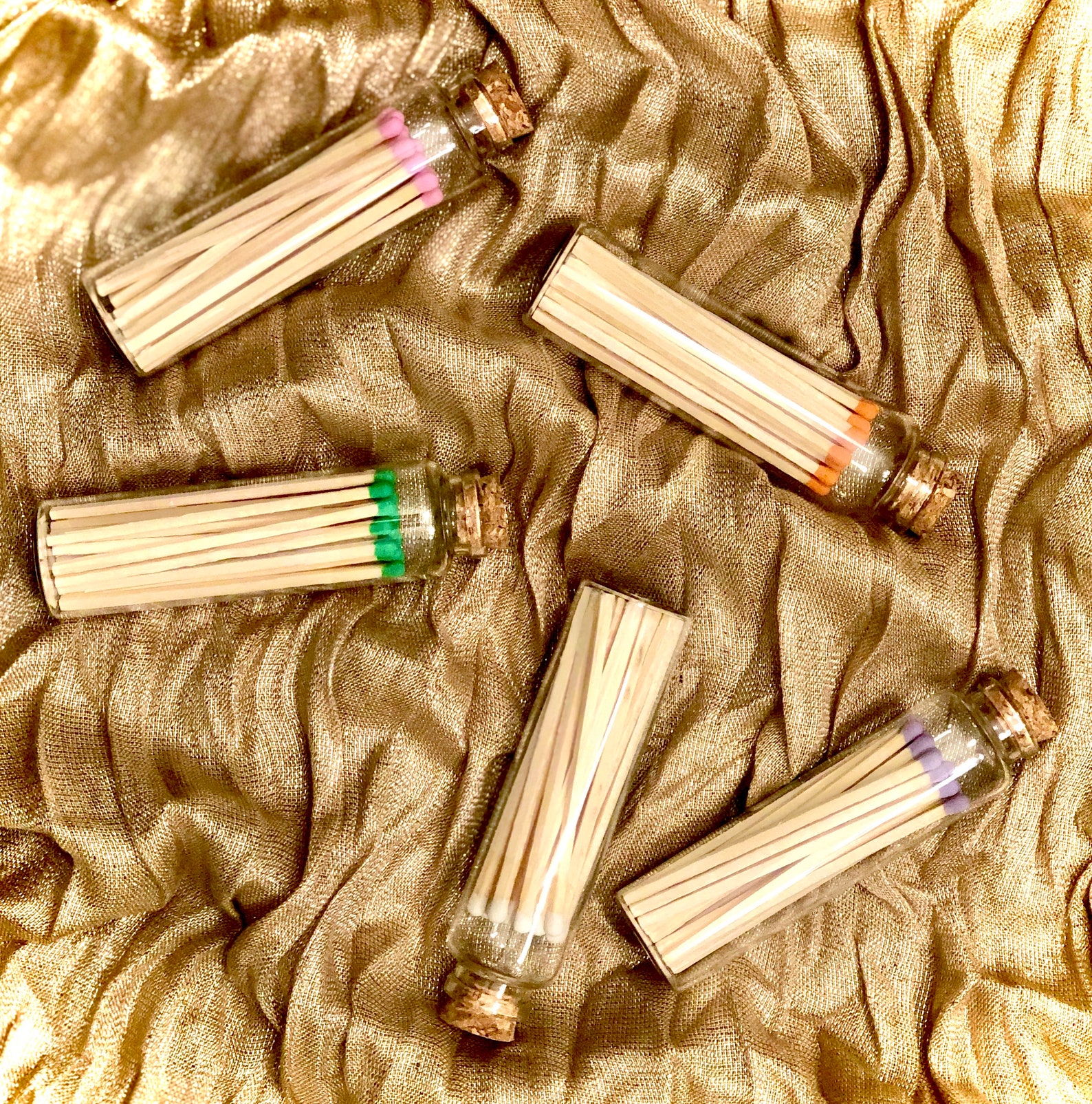 Tall Matchstick Jar Colored Tip Matches Strike on Bottle - Etsy