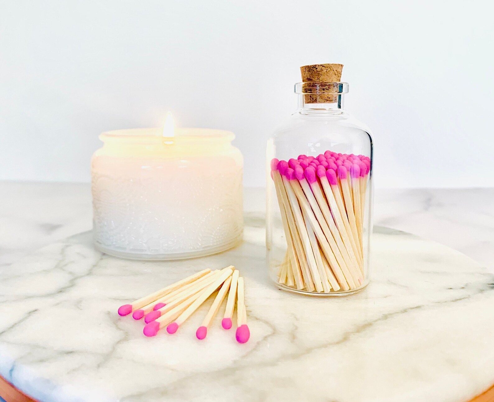 Matchstick Jar Colored Tip Matches Strike on Bottle - Etsy