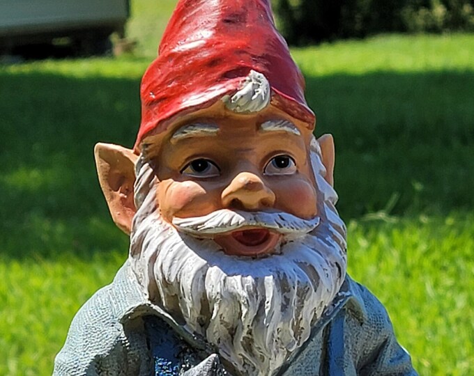 12" Tall Resin Garden Gnome Man With Watering Can, Male - Etsy