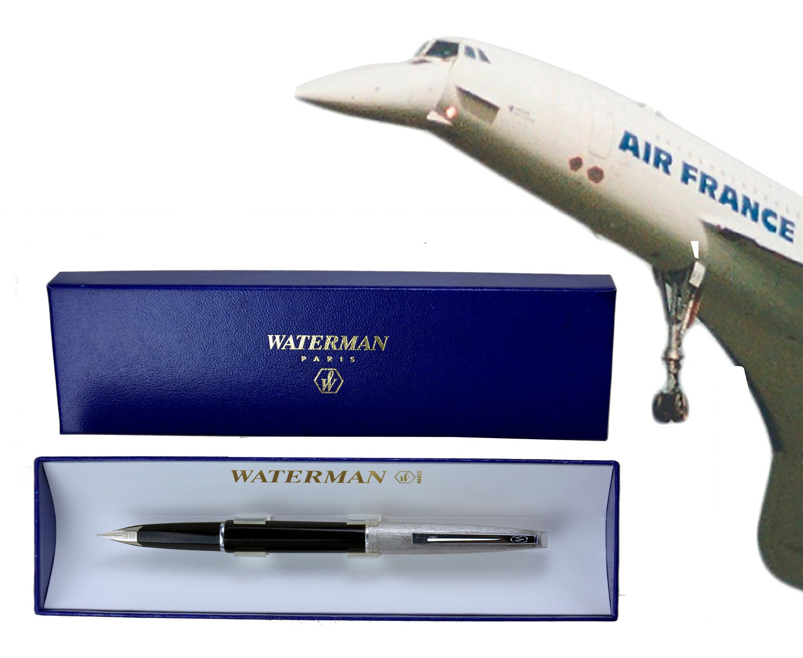 Waterman Concorde Aviation Design Fountain Pen Complete With Box ...