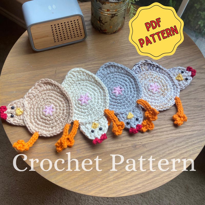 Crochet Farm Coasters - Etsy