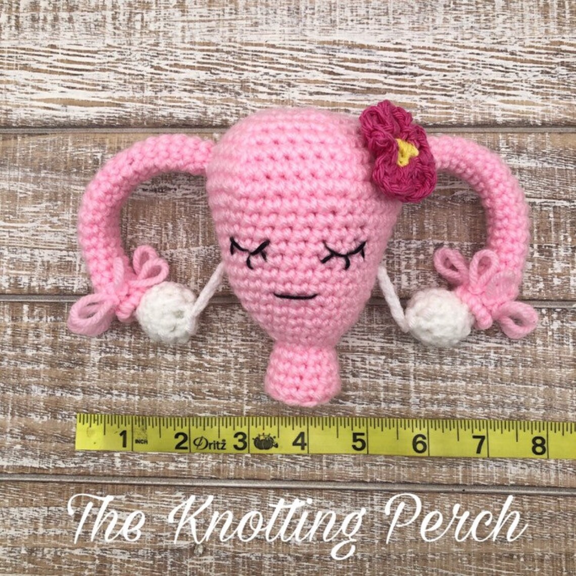 Uterus Crochet Uterus With Flower Plushie Stuffy Gift for - Etsy