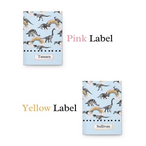 Dinosaur and Rainbow Personalized Journal, Custom Notebook, Ruled Line ...