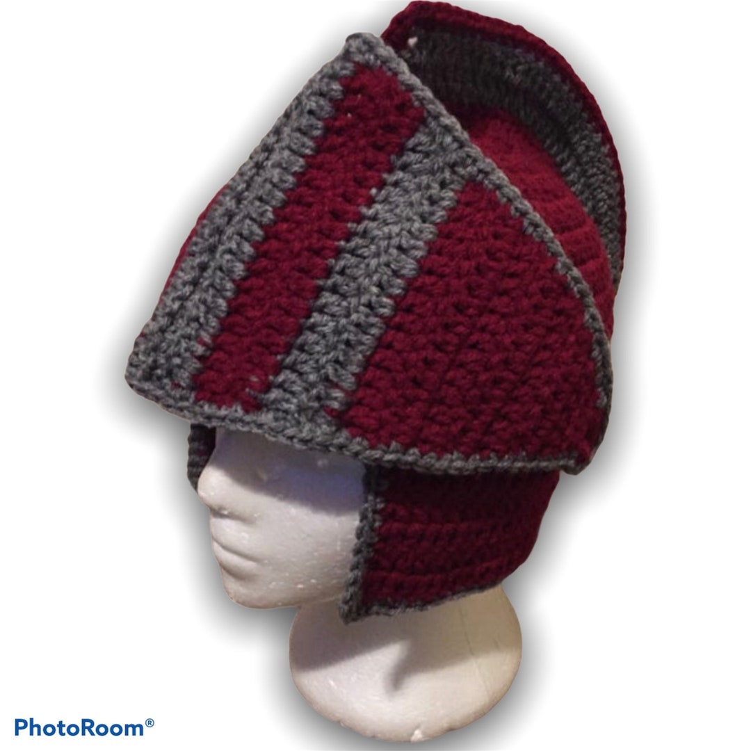 Crochet Knight Helmet With Face Warmer You Choose Size and Color - Etsy