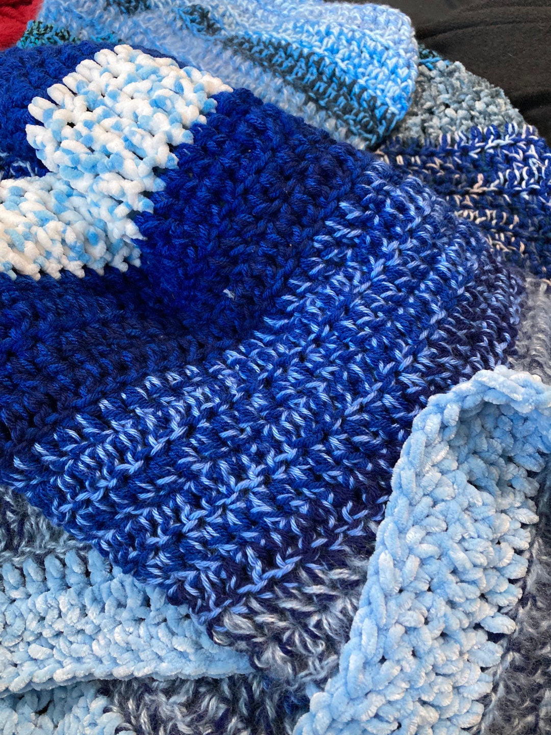 Custom Color Crochet Throw Blanket: Unique Grandma Blanket - Etsy