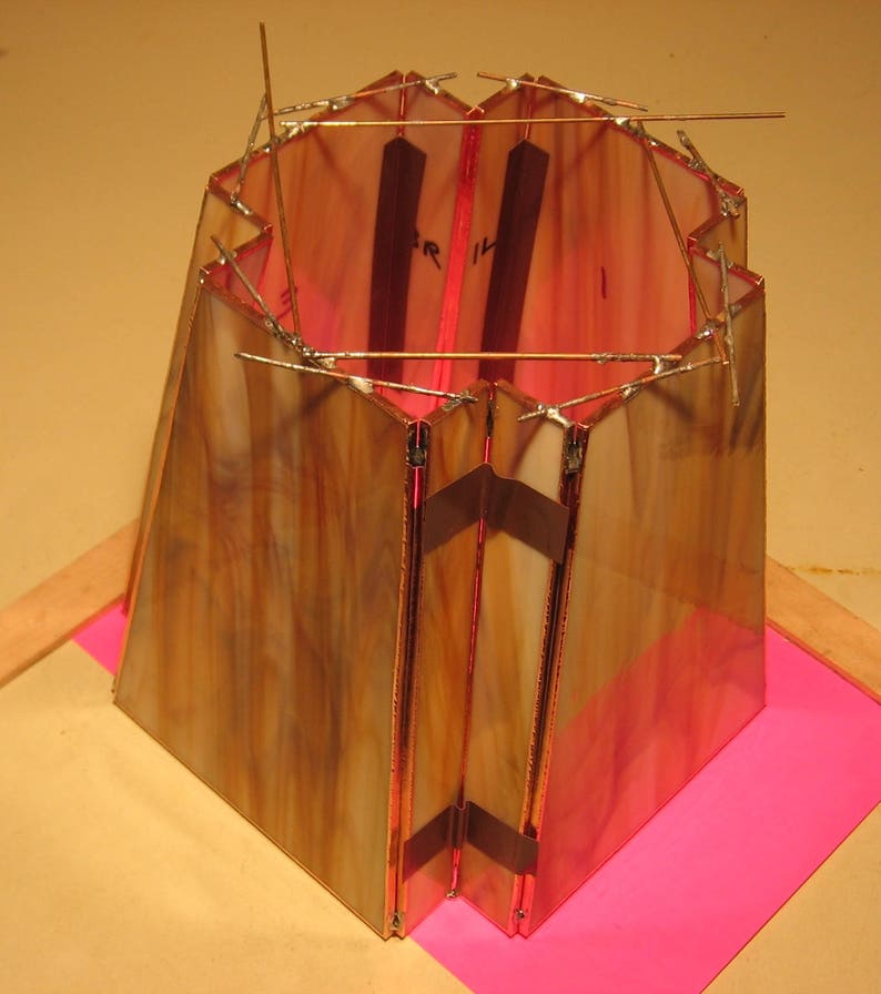 Stained Glass Inward Beveled Corners Lampshade PDF Instructions and ...
