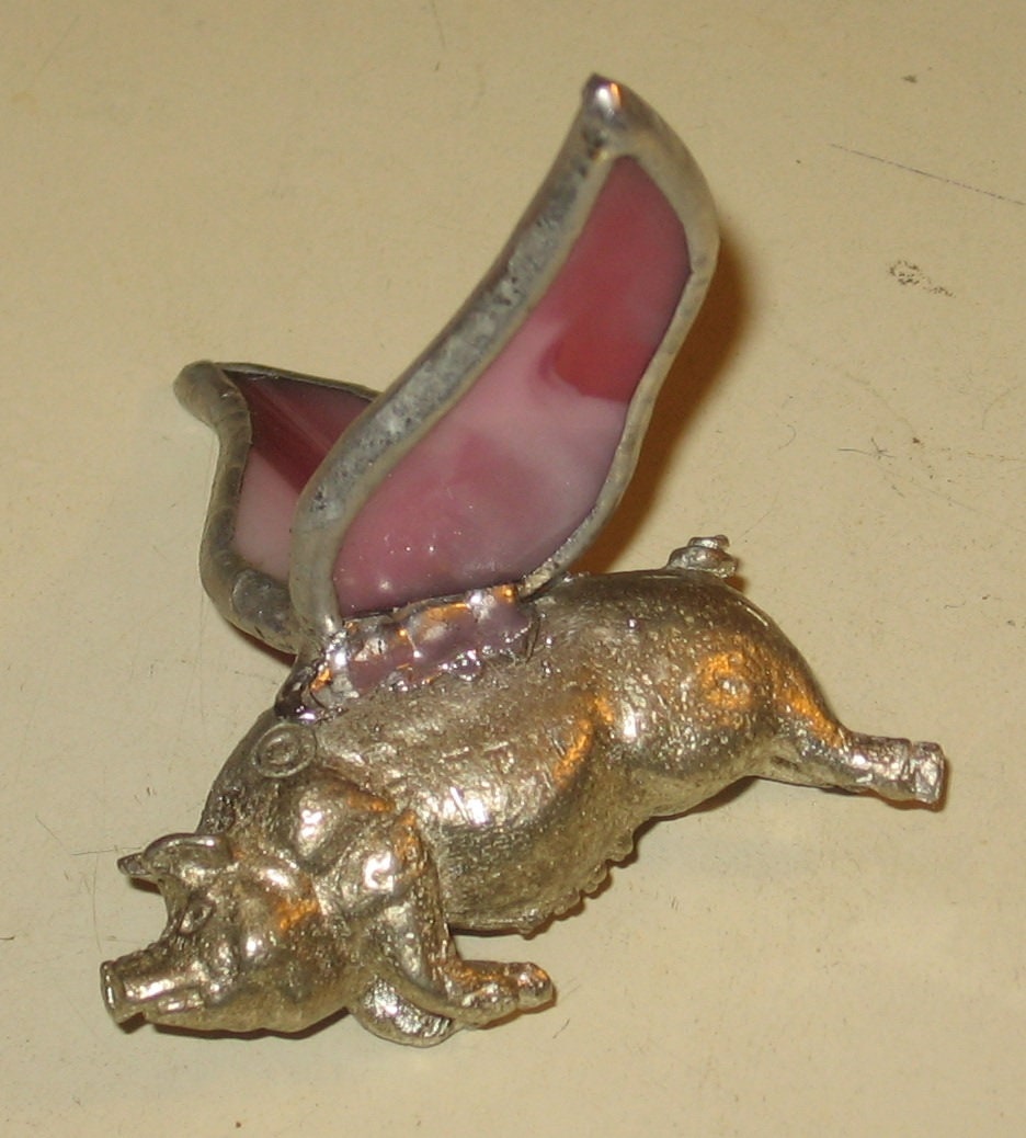 Stained Glass Flying Pig Casting Pattern - Etsy
