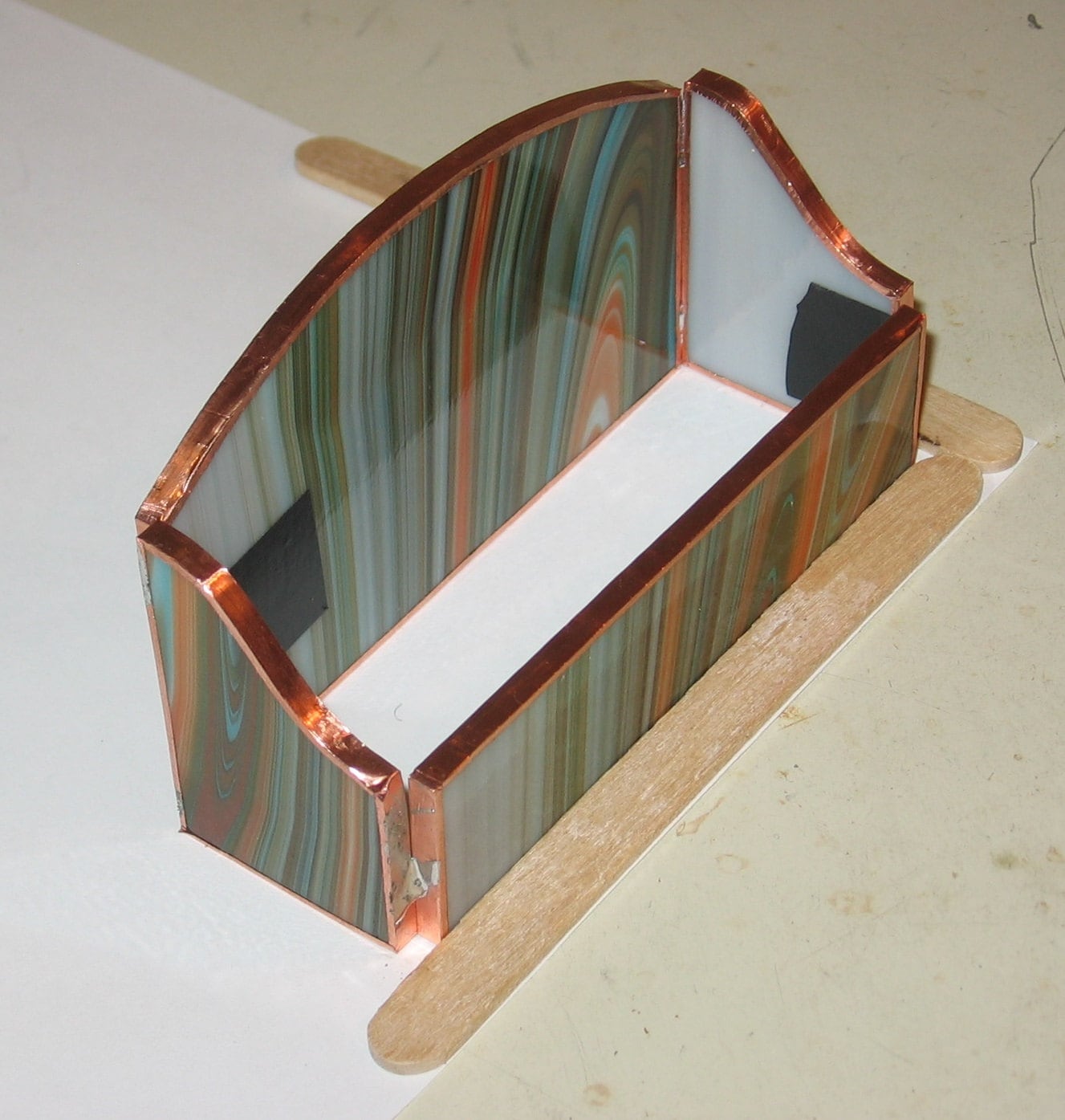 Stained Glass Desk Set and Business Card Holder PDF Instructions and ...