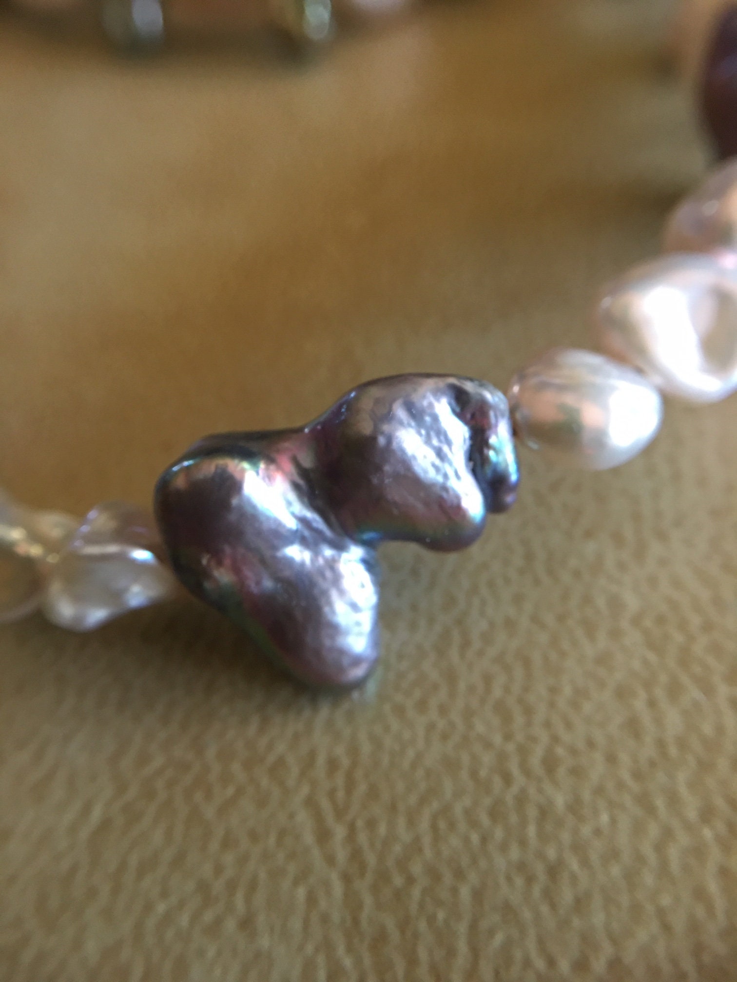 Elephant Pearls Soft Tiers Multi-strand Necklace / Rose Quartz - Etsy