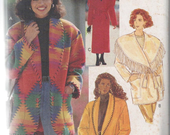 1990's Butterick Uncut Sewing Pattern, 3026 (8,10,12) - Misses Coat and ...