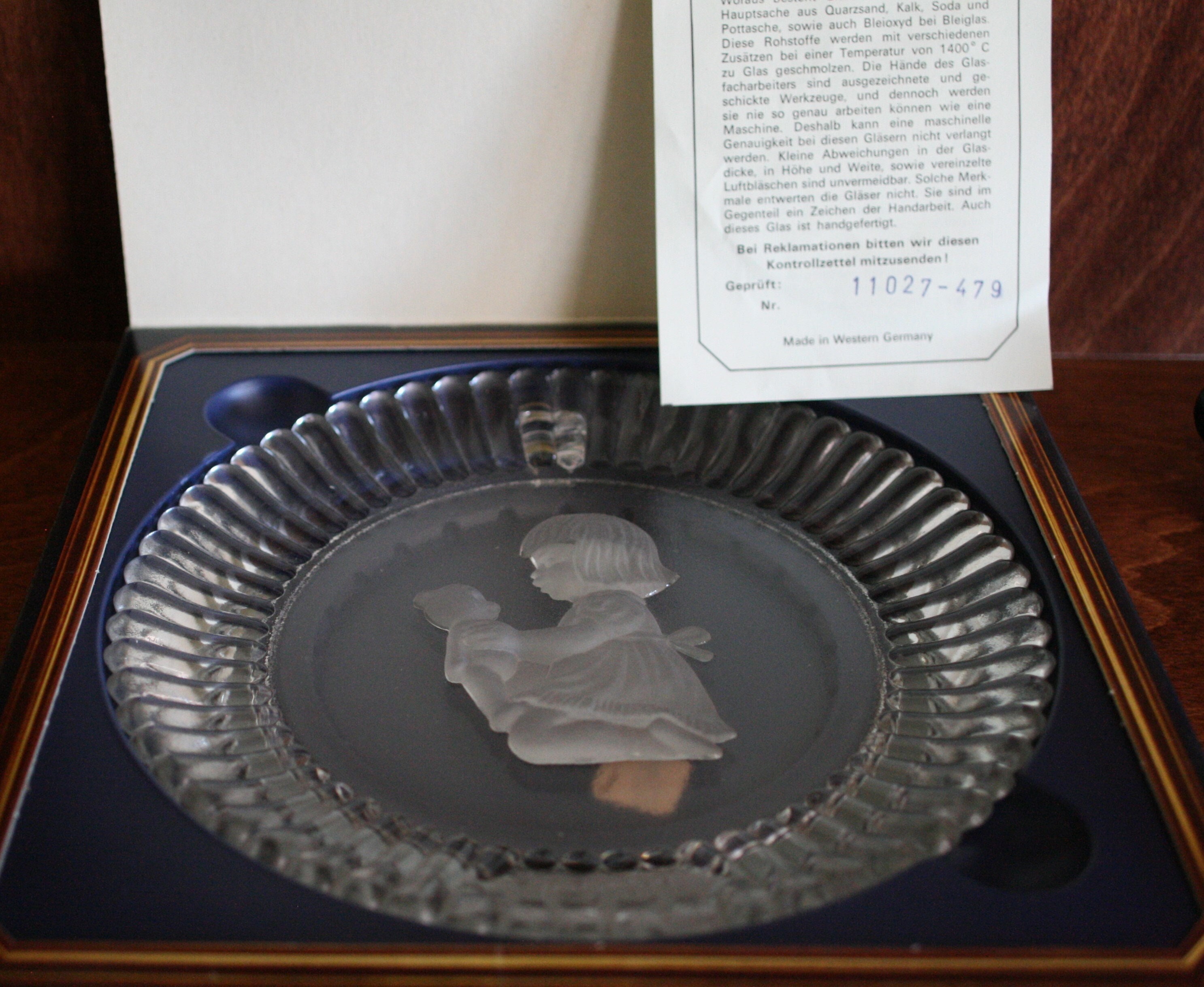 RARE Vintage Goebel Annual Crystal Glass Plate 1981 - Etsy