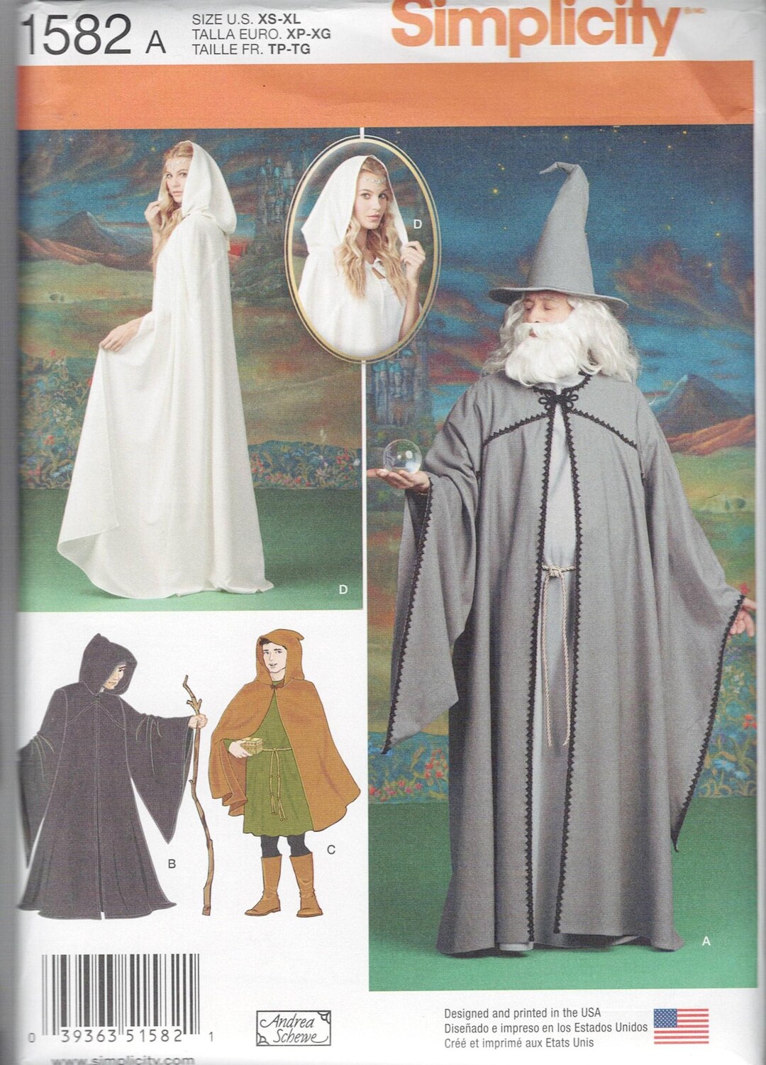 Simplicity Uncut Andrea Schewe Costume Designs Misses Sewing Pattern ...