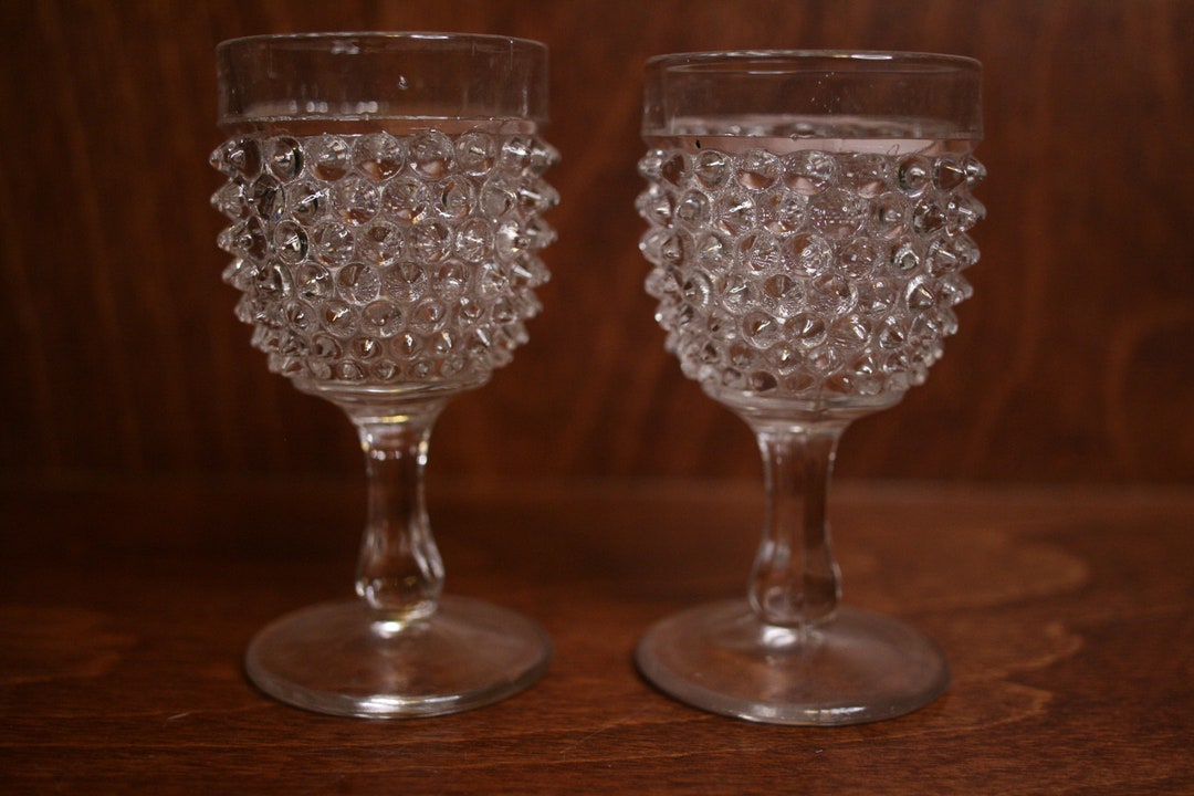 Vintage Sherry Glass Set of Two - ELEGANT DIAMOND Cut Design in ...