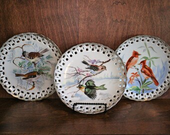 Three Bird Plates - Etsy