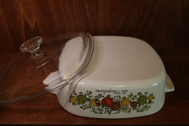 Corning Ware Spice of Life A-2-B, 2 Quart Casserole Dish & Lid Reads la ...