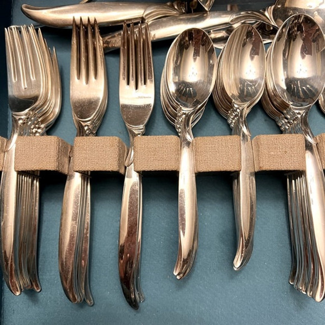 Flair Vintage Silverplate Flatware for 12 - Etsy