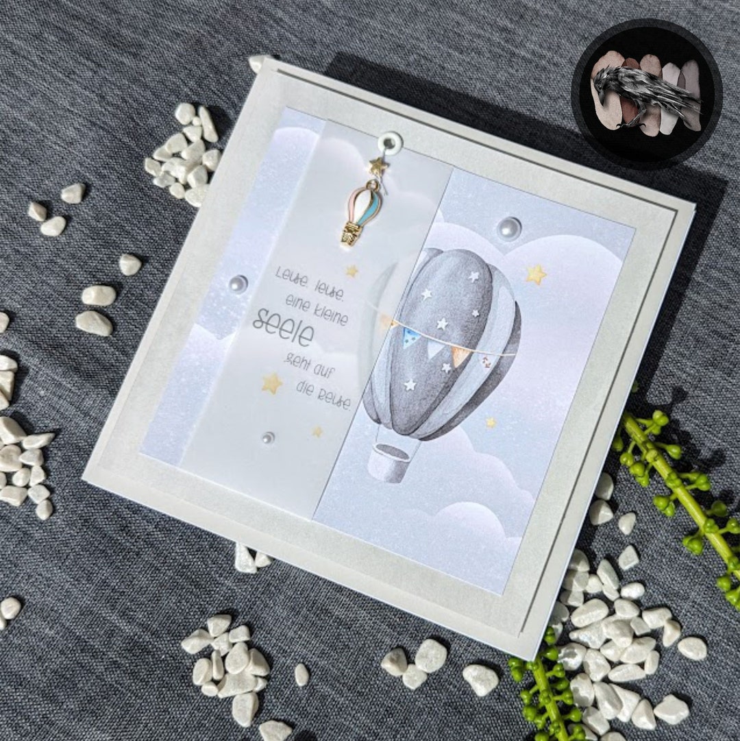 Design Condolence Card Star Child QUIET, QUIET ... Folding Card 15 X 15 ...