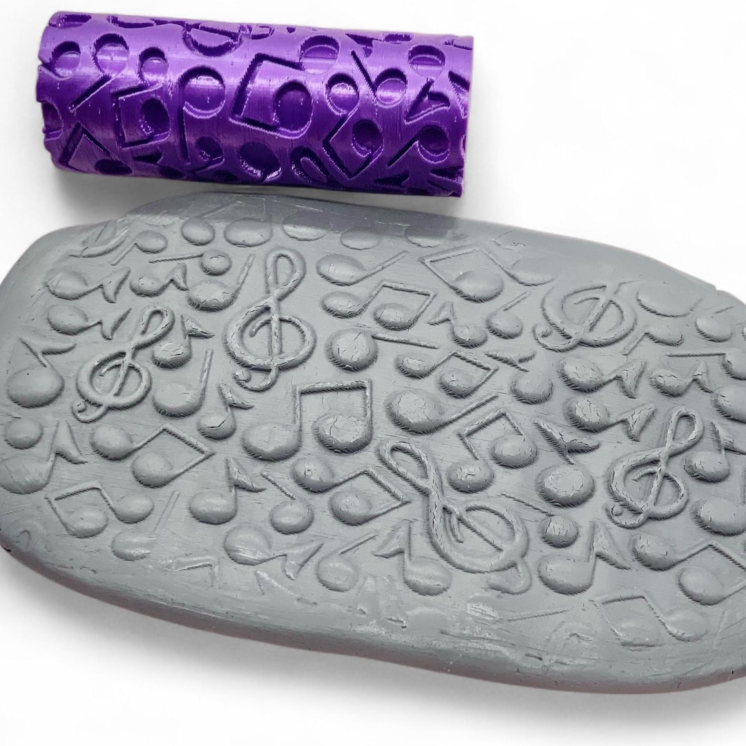 MUSICAL NOTES | Clay Texture Roller | Polymer Clay Texture | Embossing ...