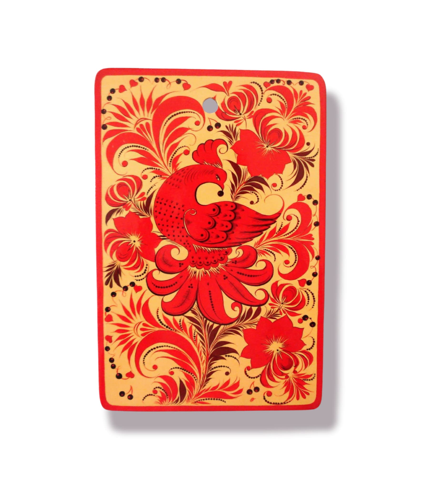 Khokhloma Style Painting on Kitchen Decorative Wooden Cutting Board ...