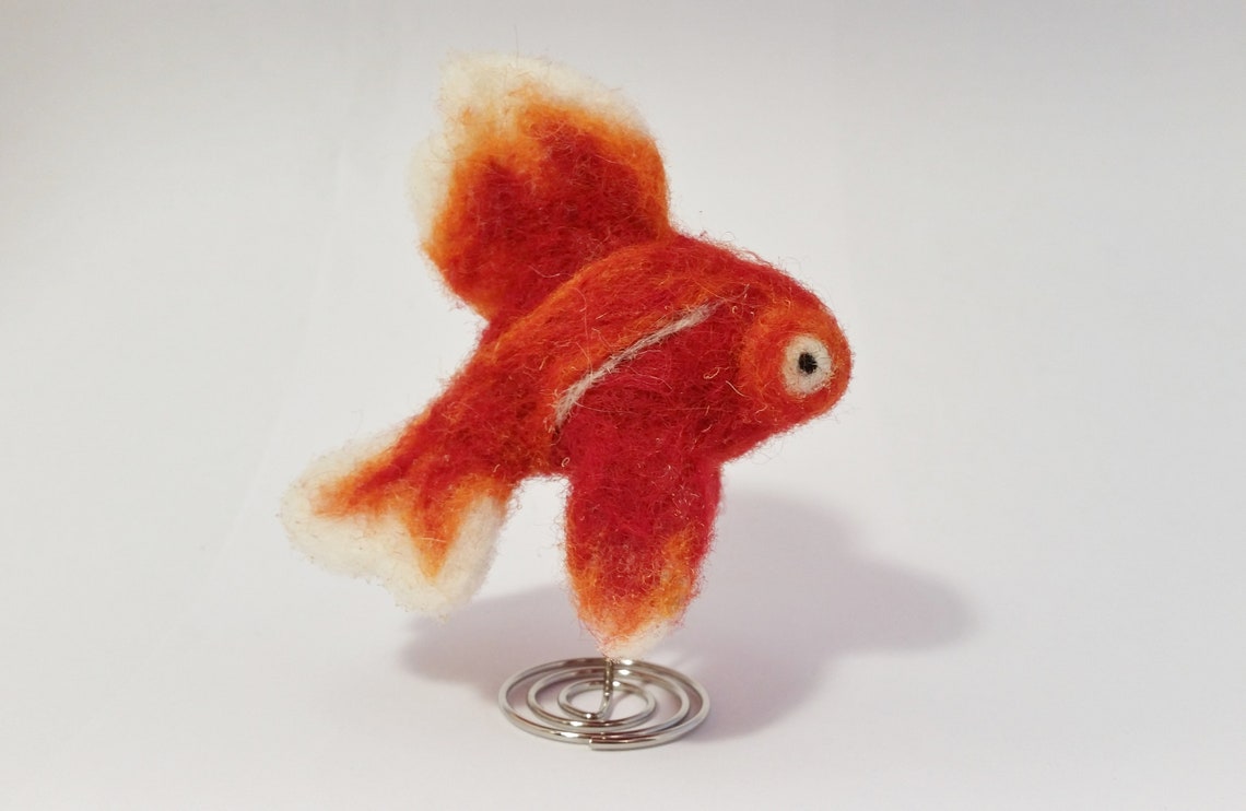 Needle Felted Goldfish - Etsy