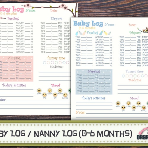 Printable Nanny Log Daily Infant Care Sheet Babysitter | Etsy
