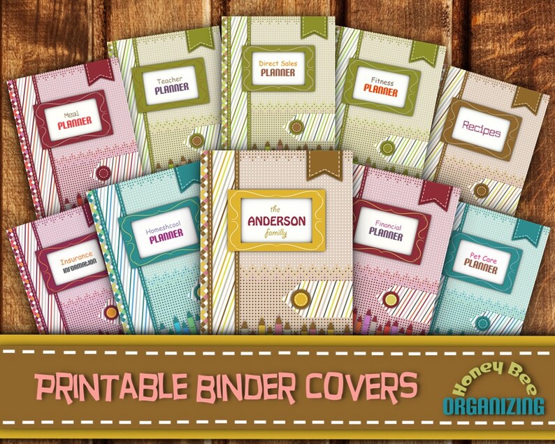 Home Management Binder Covers Binder Cover Templates - Etsy Australia
