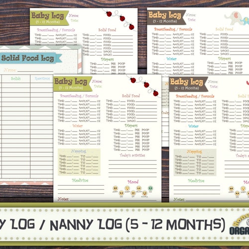 Printable Nanny Log Daily Infant Care Sheet Babysitter | Etsy