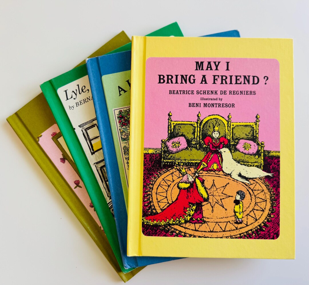 4 Rainbow Spine Children’s Choice Book Club Books, May I Bring a Friend ...