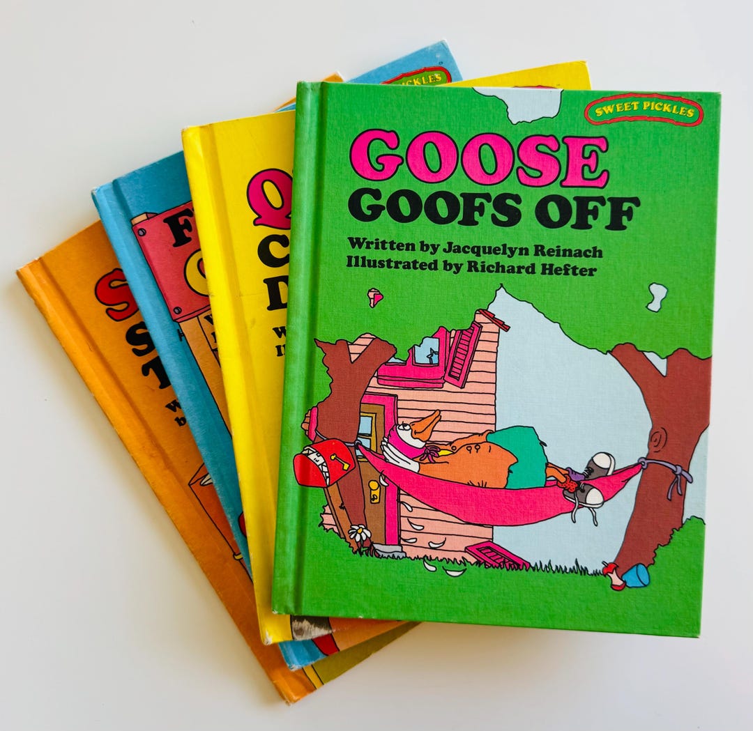 Four 1970s Sweet Pickles Books: Goose Goofs Off, Quail Can't Decide ...