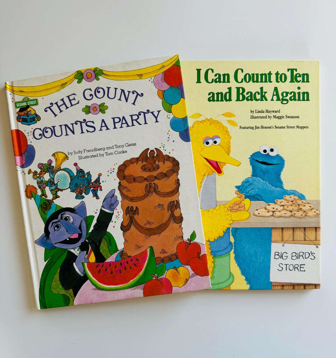 Two Sesame Street Book Club Counting Books, the Count Counts a Party, I ...