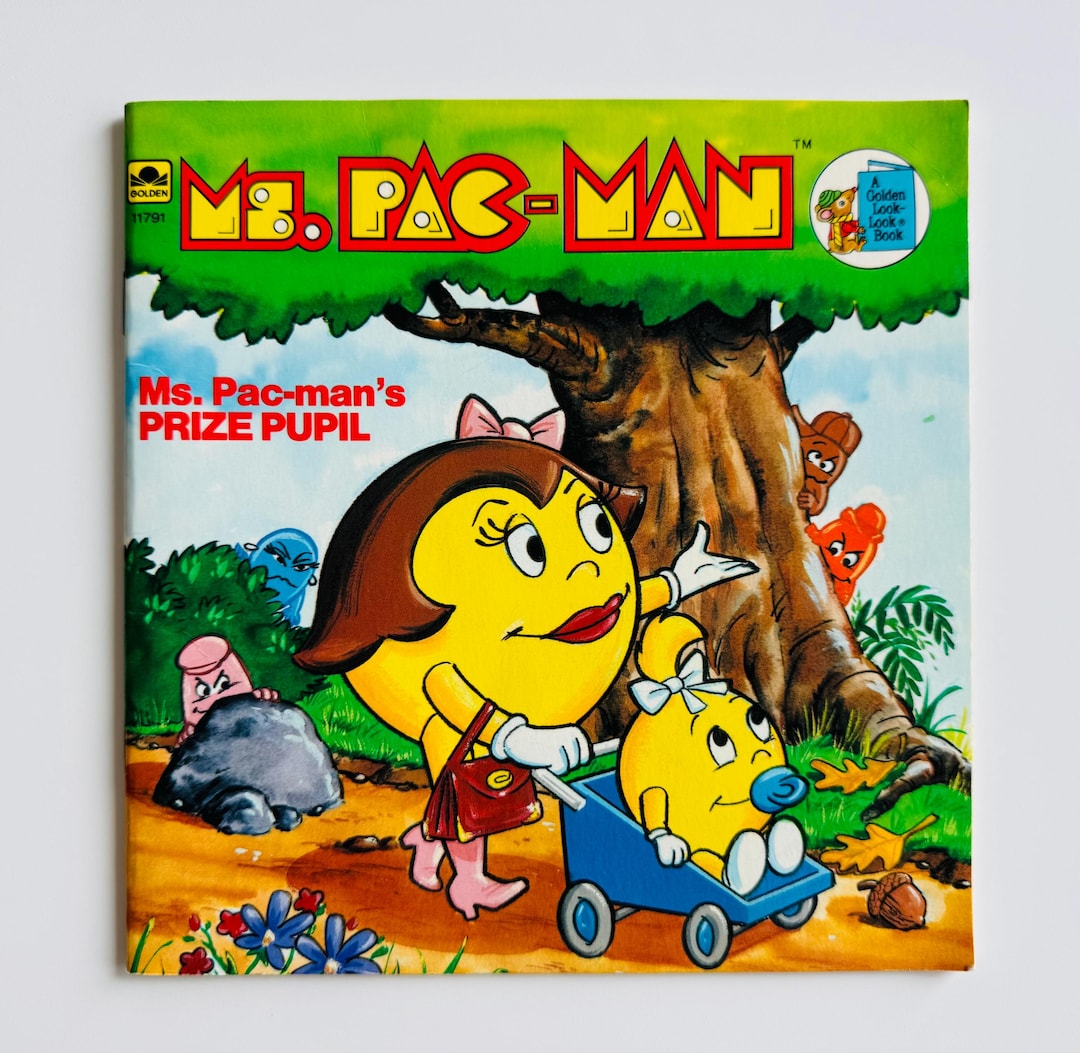 Vintage Ms. Pac-man's Prize Pupil Book: 1983 Golden Look-look Book ...