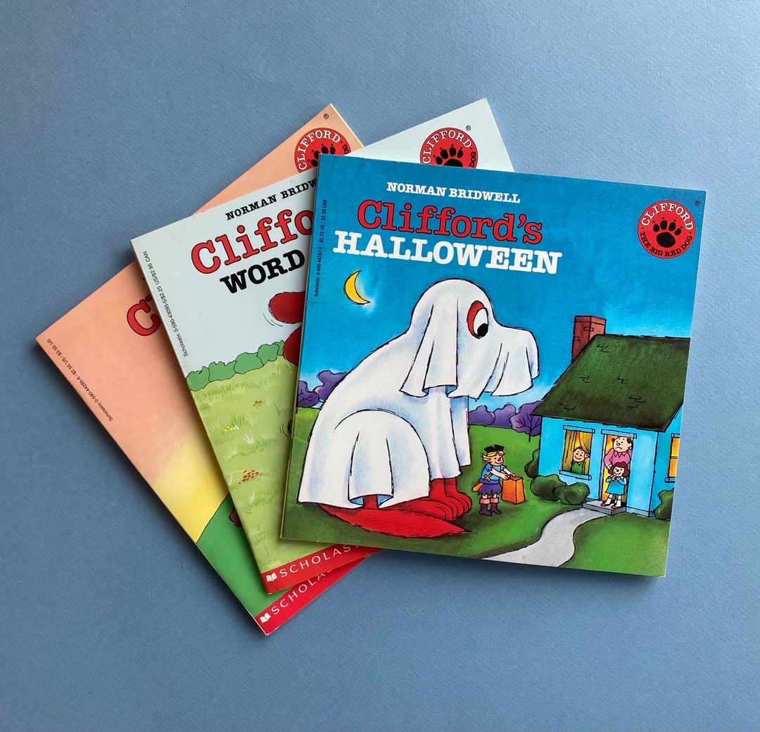 Three Clifford Books by Norman Bridwell Cliffords Halloween, Clifford's ...
