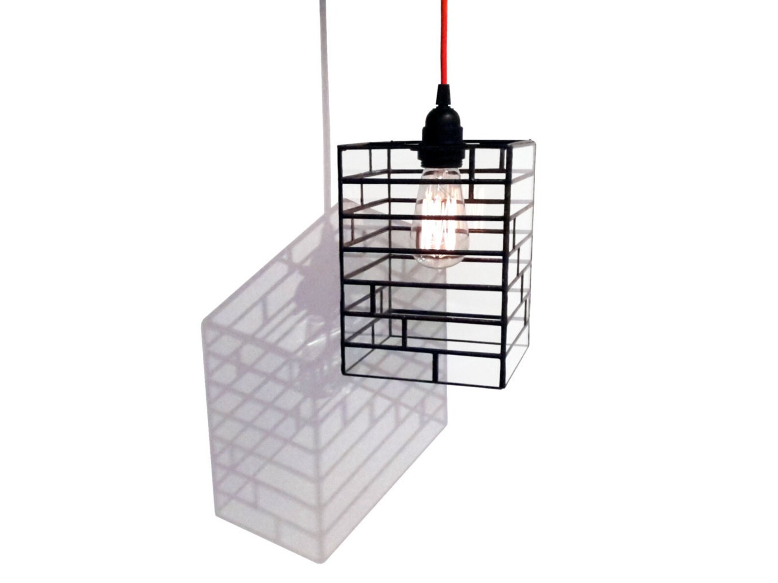 Stained Glass Lightshade Horizontal Steps Pendant Light Shade ...