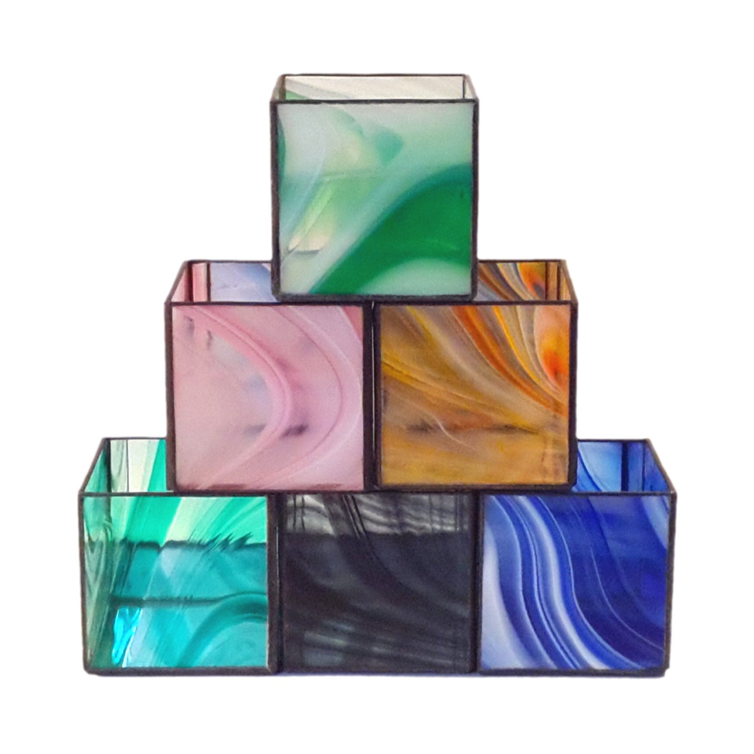 Tea Light Holder 10cm Cube More Colours Available Cavetsy - Etsy UK