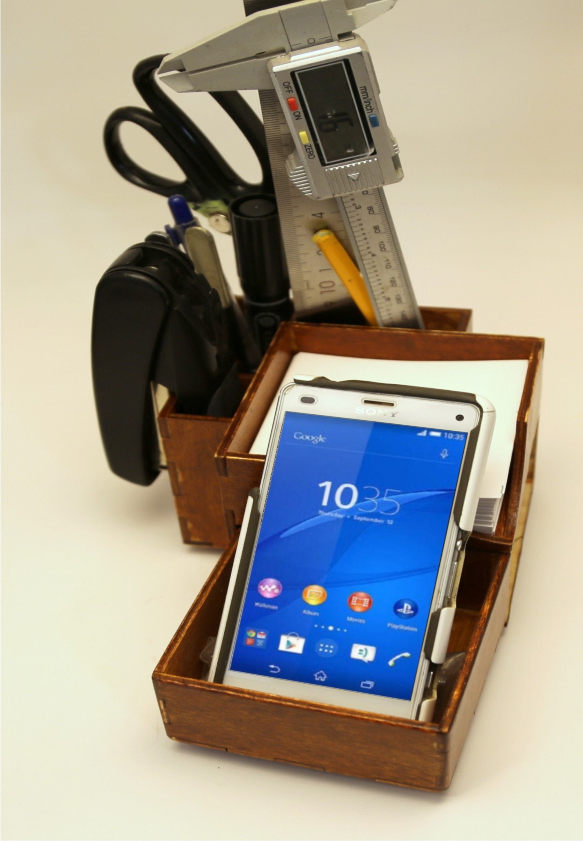 Lasercut Digital File Desk Tidy (organizer) Ai, Dwg, Dxf, Svg, Plt. 6 ...