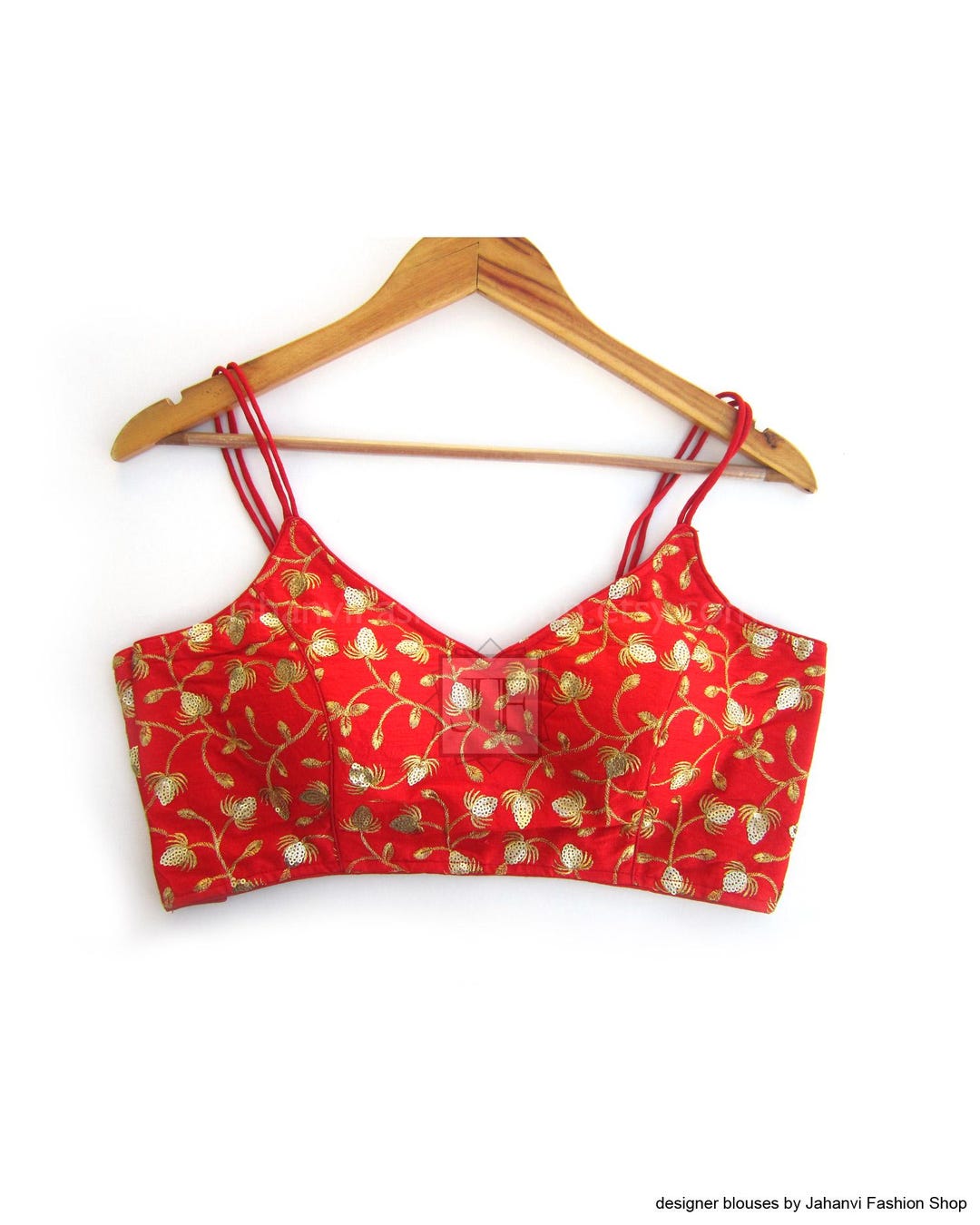 Sari Blouse: Embroidered With Plastic Mirror Work - Boat Neck Style - Etsy