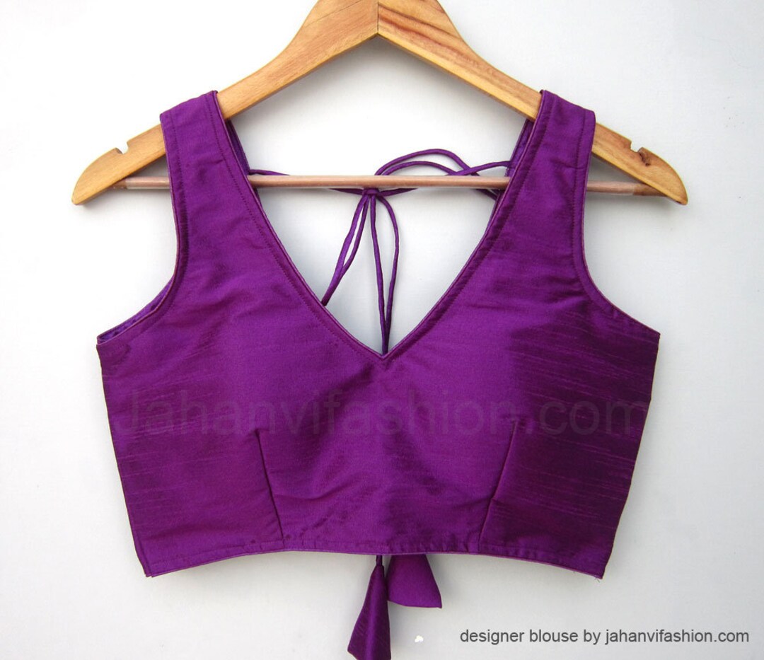 Readymade Saree Blouses Readymade V-neck Saree Blouses Deep V-neck ...