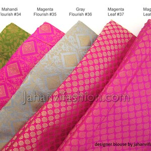 Flourish Pattern Readymade Saree Blouse With Different Colors With Sort ...